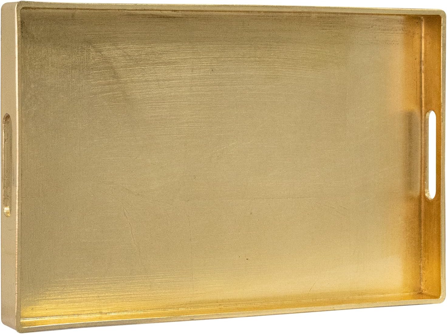 Amazon.com | MAONAME Modern Gold Decorative Tray with Handles, Gold ...