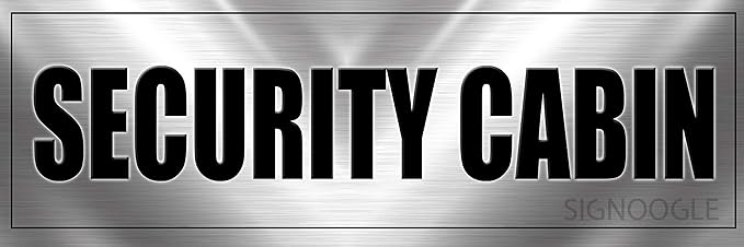 SIGNOOGLE Security Cabin Printed 3D Sign Signage Stickers for Wall ...