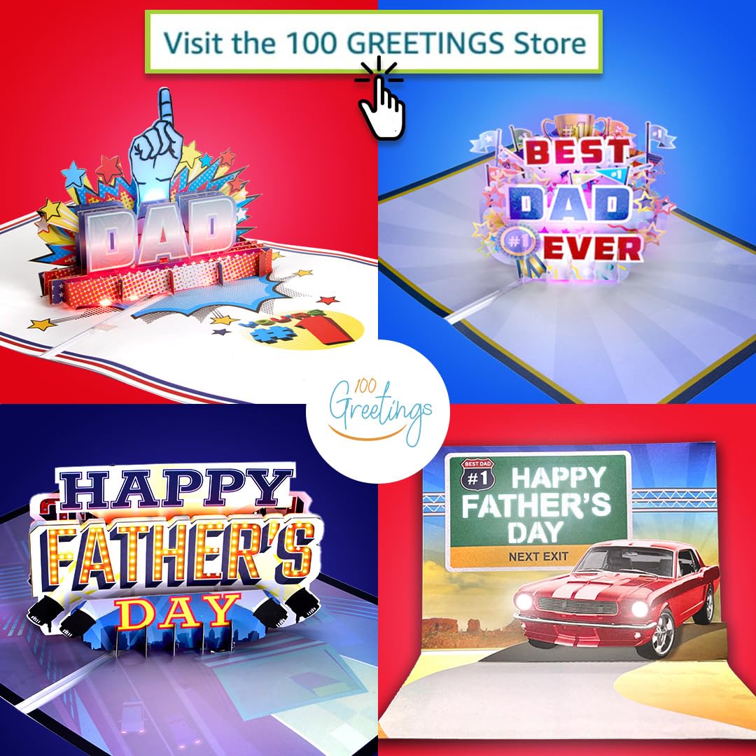 Snapklik.com : Fathers Day Card Lights & Music Pop Up, Happy Fathers ...
