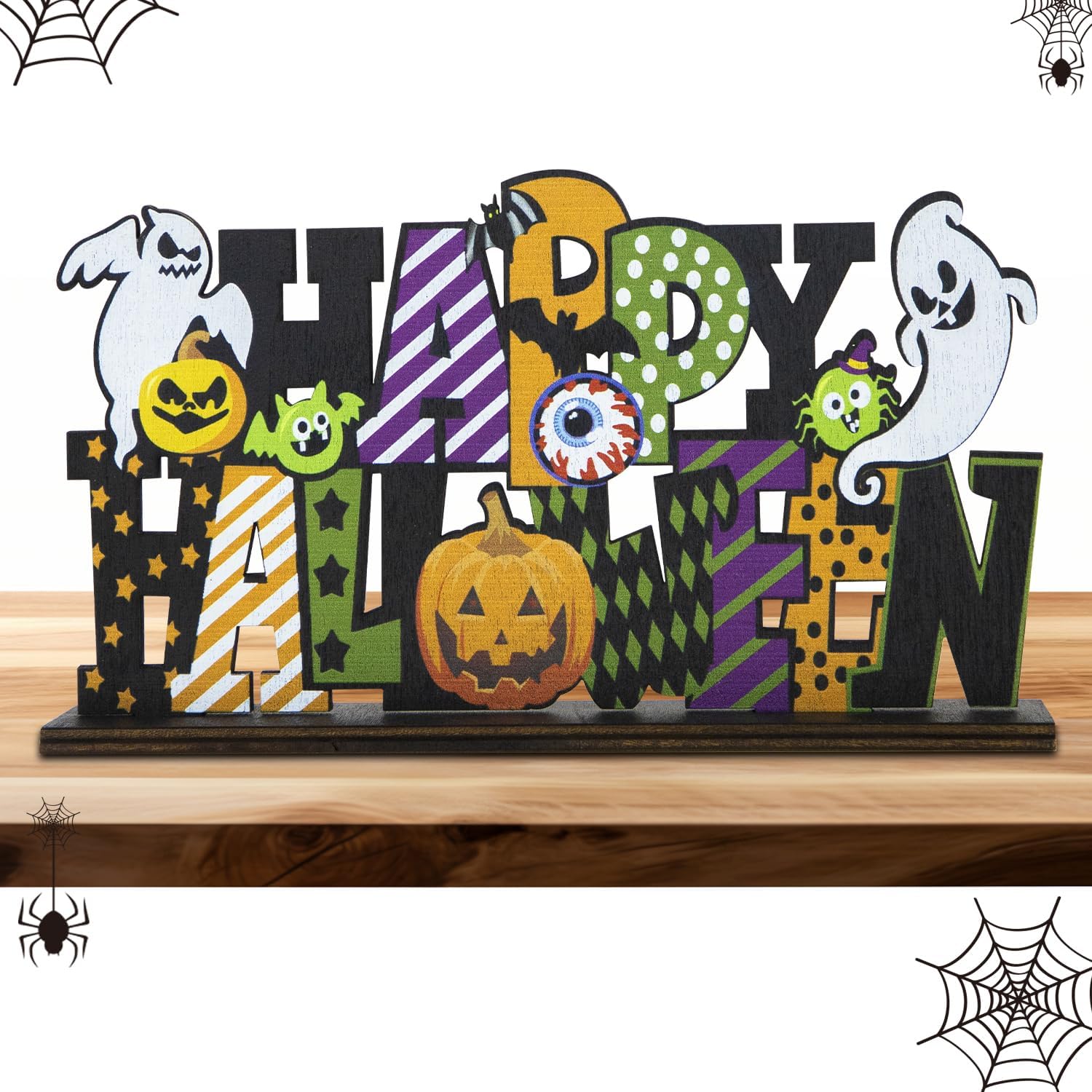 ALLY-MAGIC Halloween Centerpiece Signs, Happy Halloween Table ...