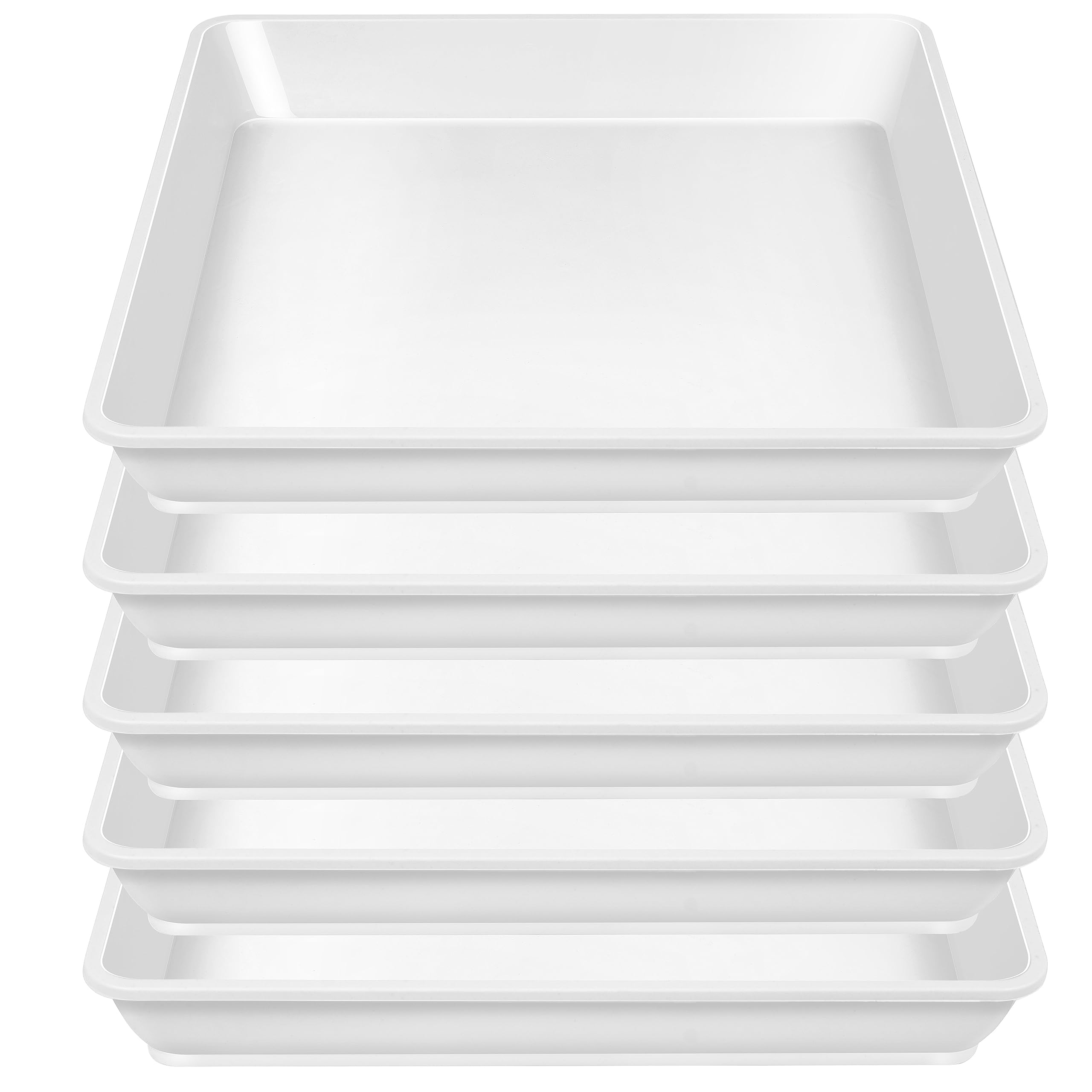 Amazon.com : LWALRS Square Plant Saucer 10 Inch, 5 Pack Plastic Plant ...