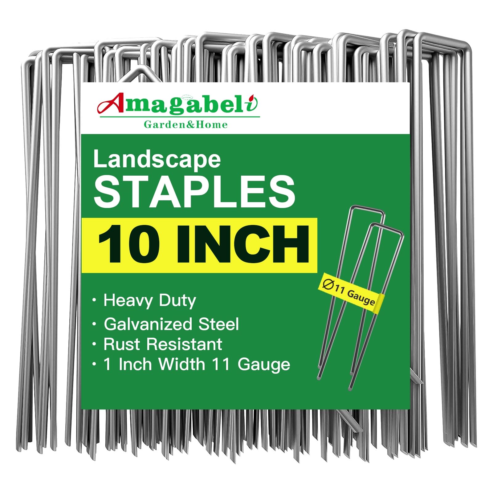 Amazon.com : AMAGABELI GARDEN & HOME 10 Inch 200 Pack Galvanized ...