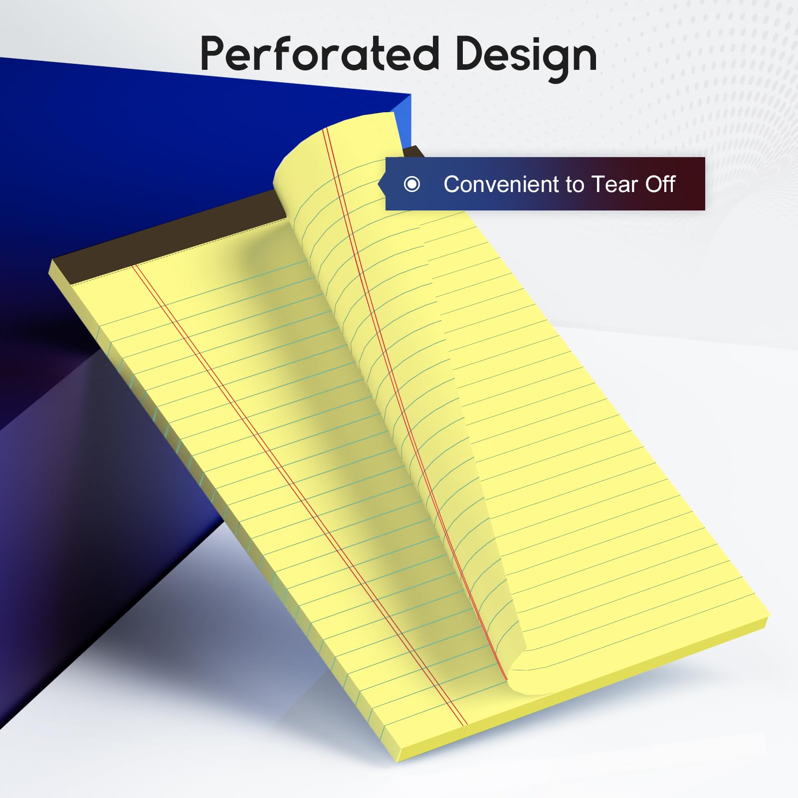 Note Pads 5x8 Inch Notepad College Ruled Legal Pads for Office, 80gsm ...