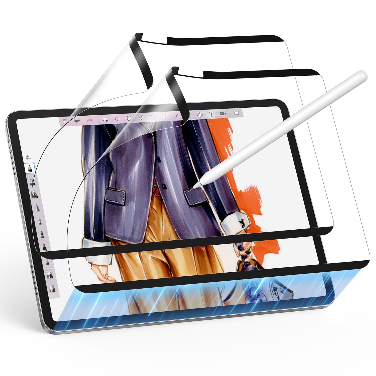 Esr 2 Pack Paper Feel Magnetic Screen Protector For Ipad | Desertcart QATAR