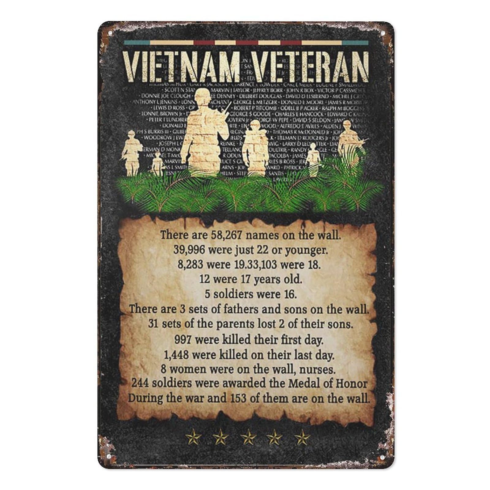 Amazon.com: Metal Tin Sign Vintage Vietnam Veteran Vietnam Veteran Gift ...