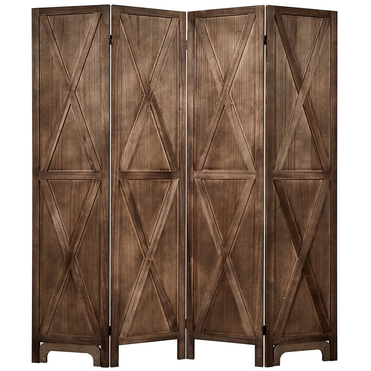 Buy RHF 5.6 Ft.Tall Room Divider with Stand,16" Each Panel,Rustic X ...