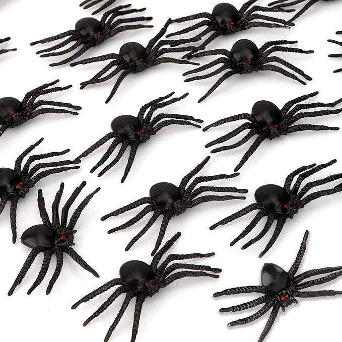 Amazon.com: Plastic Spiders, 30Pcs Small Fake Spiders, Halloween ...