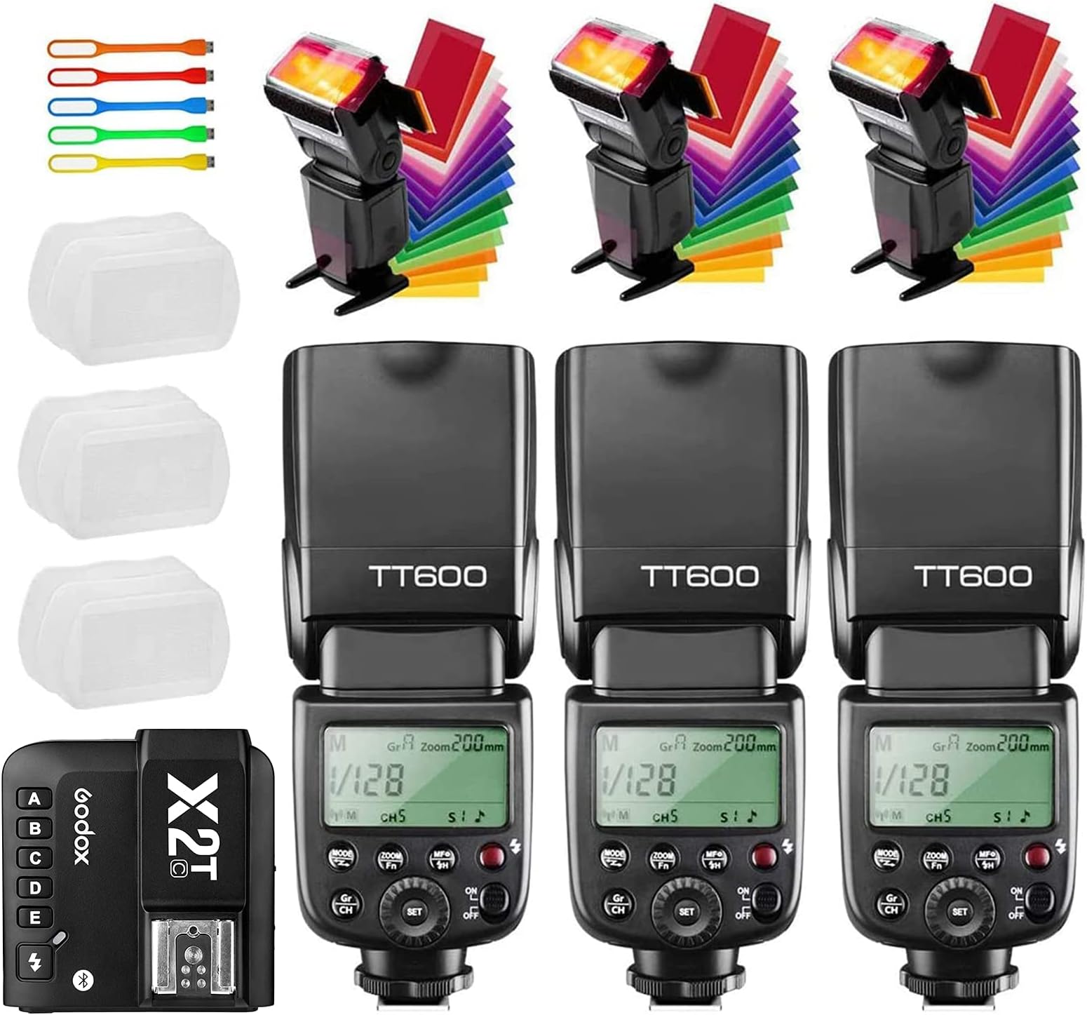 Amazon.com : Godox 3PCS TT600 Speed Sync 2.4G GN60 Camera Flash ...