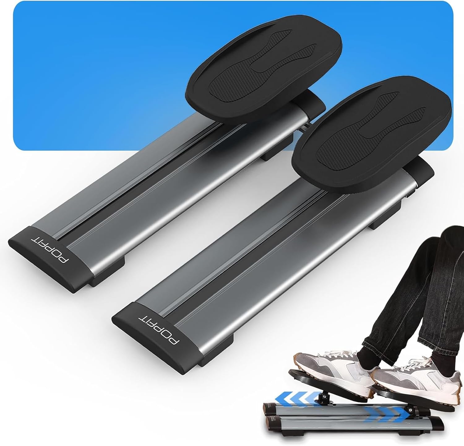 Amazon.com : POPFIT Leg Exerciser While Sitting for Seniors Knee Glide ...