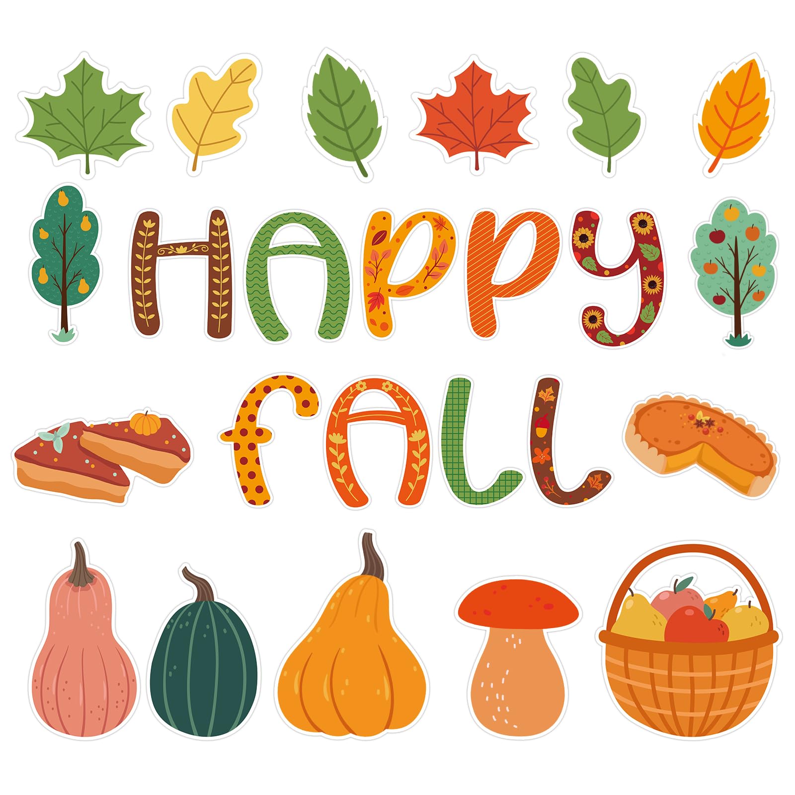 Amazon.com: SICOHOME 50pcs Happy Fall Classroom Bulletin Board ...