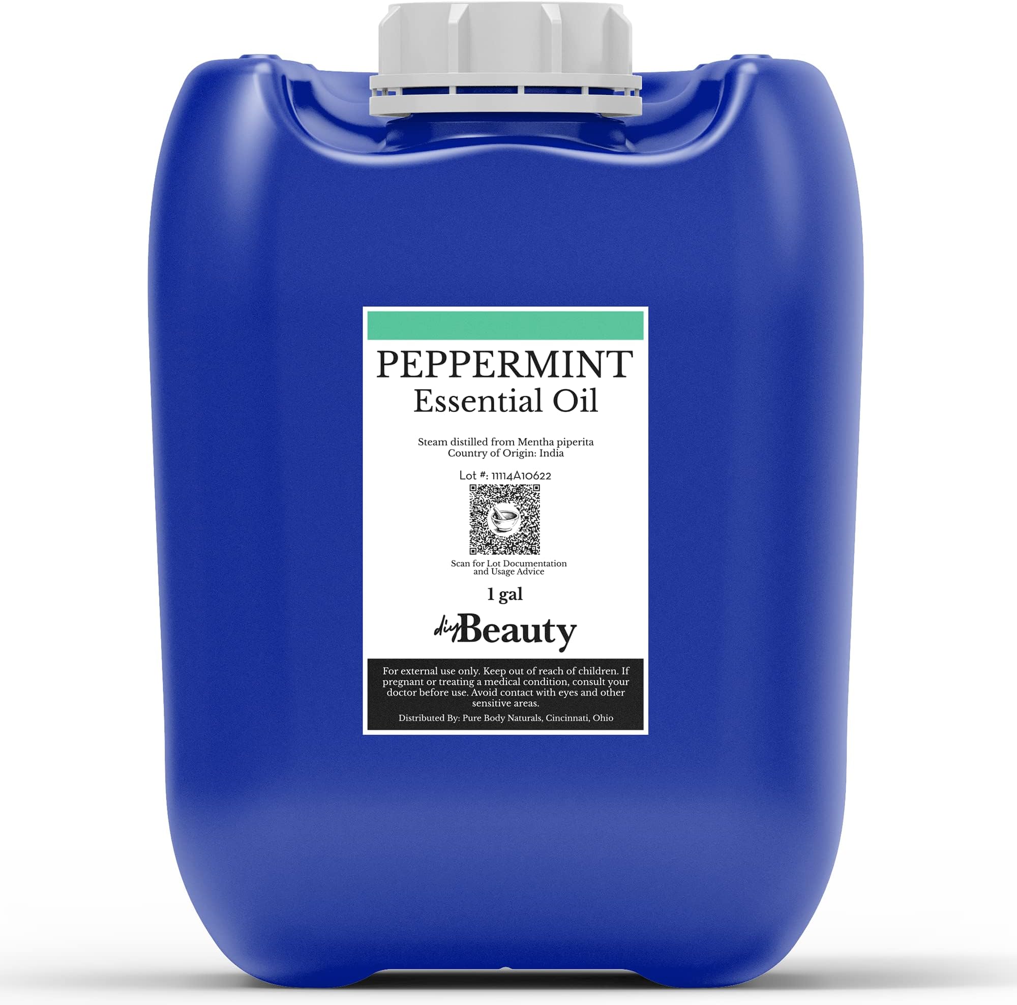 Amazon.com: DIYBeauty Bulk Peppermint Essential Oil - Large 1 Gallon ...