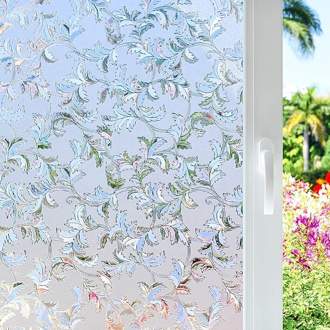 Buy WALLTON Self Adhesive Frosted Privacy Glass Film - Vinyl Decorative ...