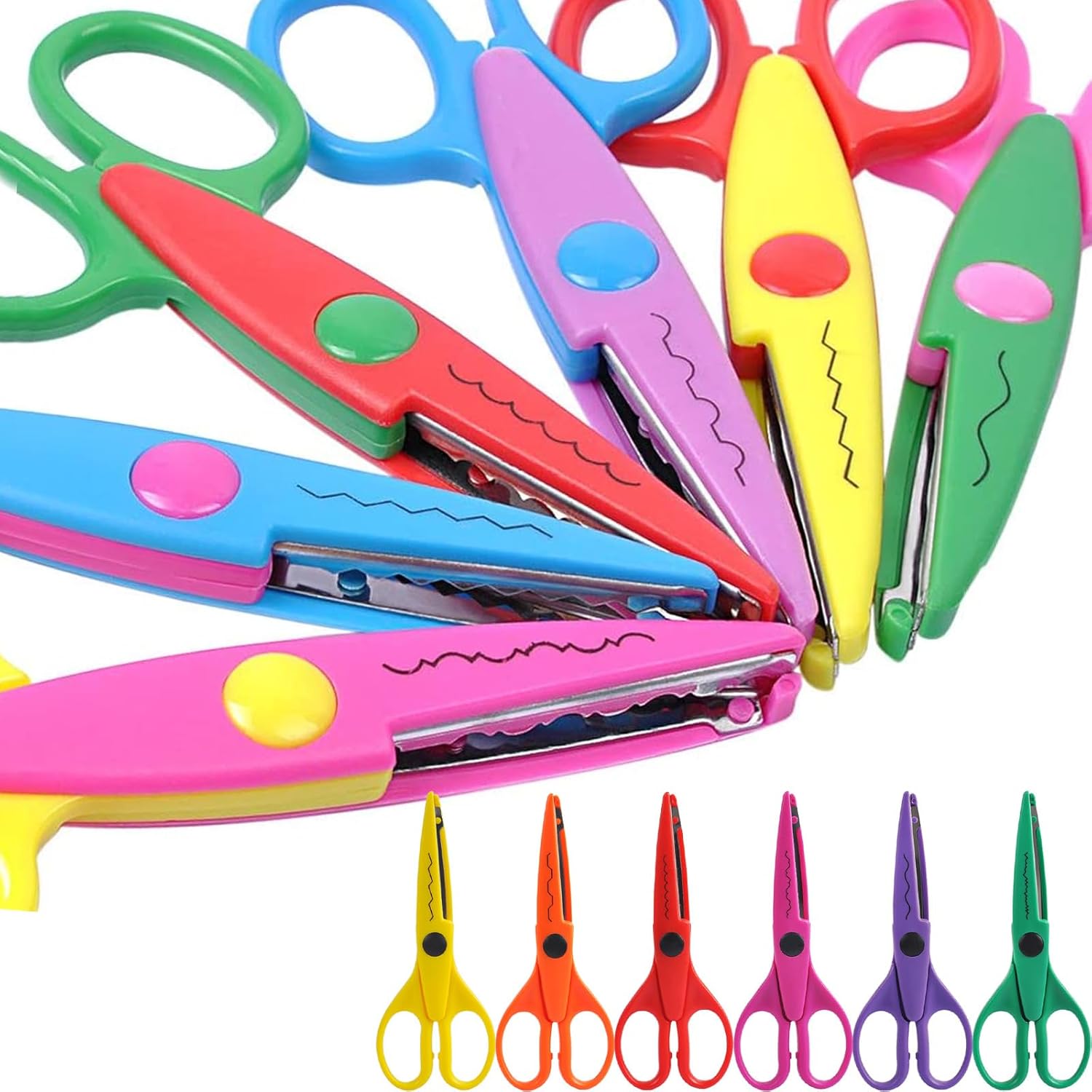 Amazon.com : UCEC Craft Scissors Decorative Edge, Zig Zag Scissors ...