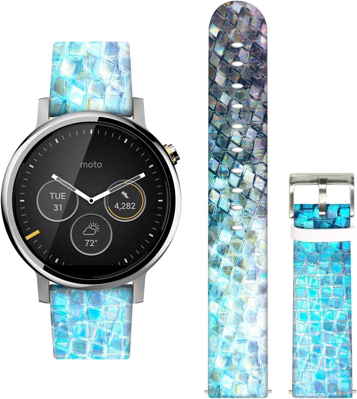 Amazon.com: Ecute 22mm Leather Watch Band Strap for Samsung Watch 46mm ...