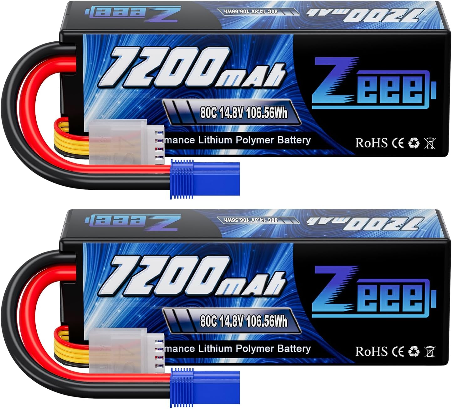 Amazon.com: Zeee 4S 10000mAh Lipo Battery 14.8V 120C with QS8 Connector ...