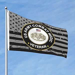 Amazon.com : US Army Combat Medic Veteran Premium 2x3FT Flag - Durable ...