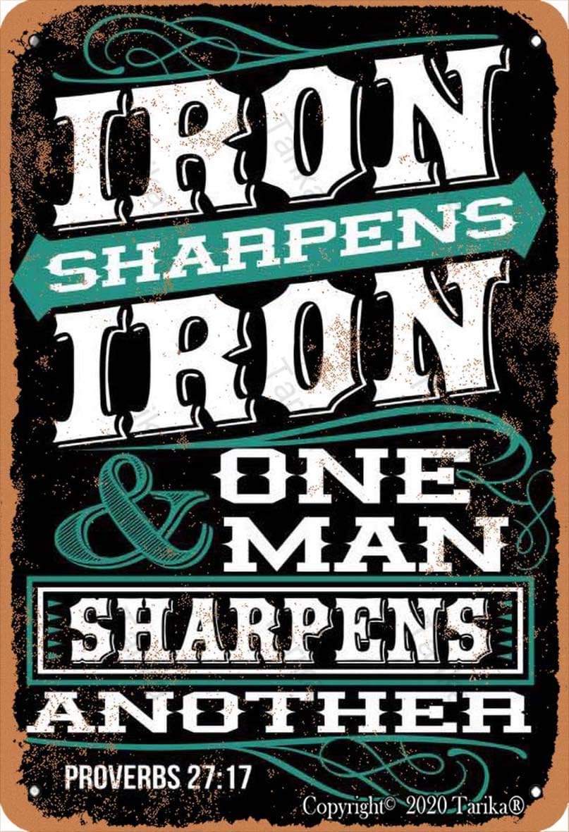 Amazon.com: 12"X 16" Iron Sharpens Iron & One Man Sharpens Another ...