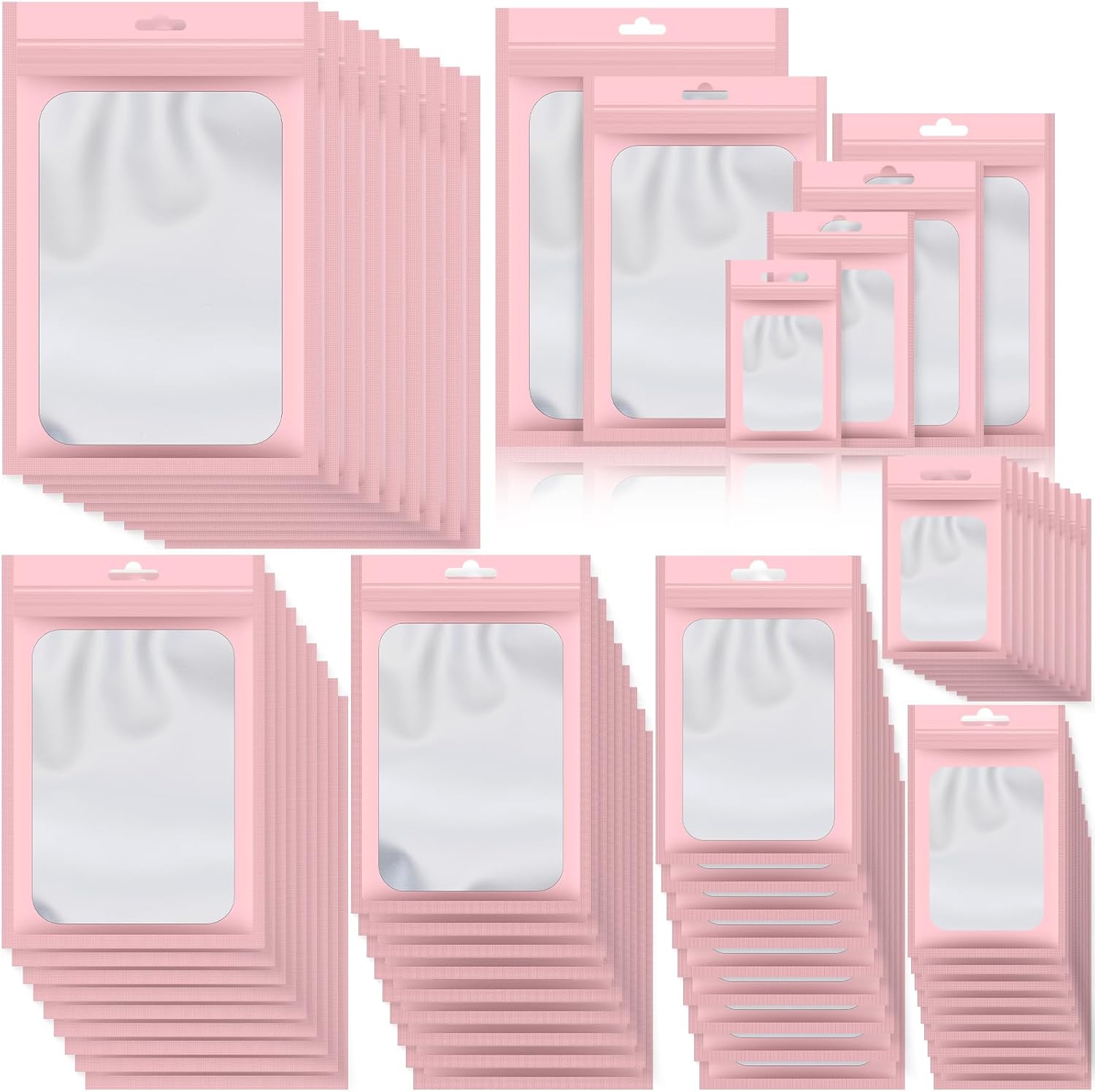 Amazon.com: Colarr 600 Pcs 6 Sizes Polyester Film Bags with Clear ...