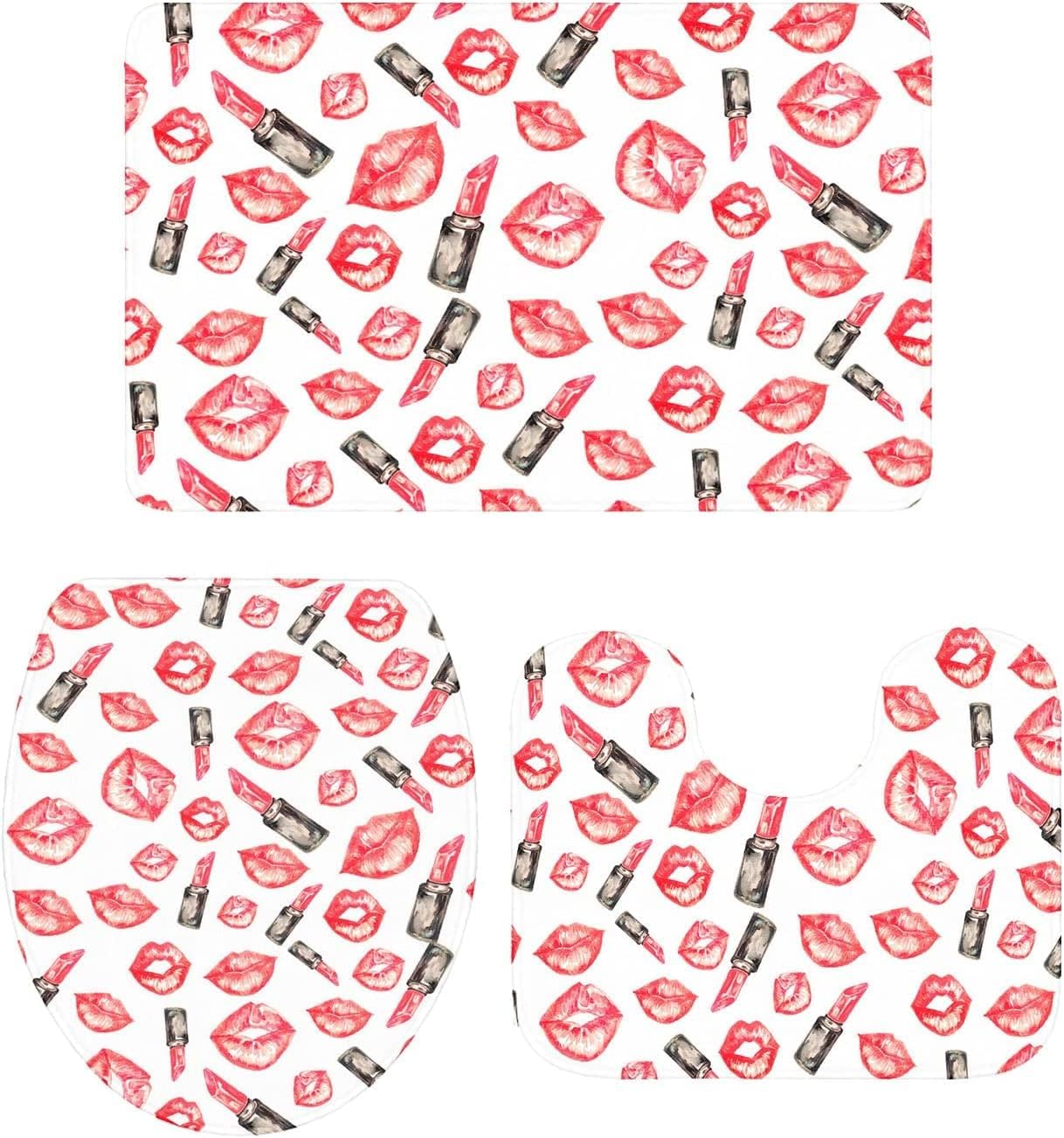 Amazon.com: Apular Fashion 3 Piece Bath Rugs Set Densely Overlapped ...