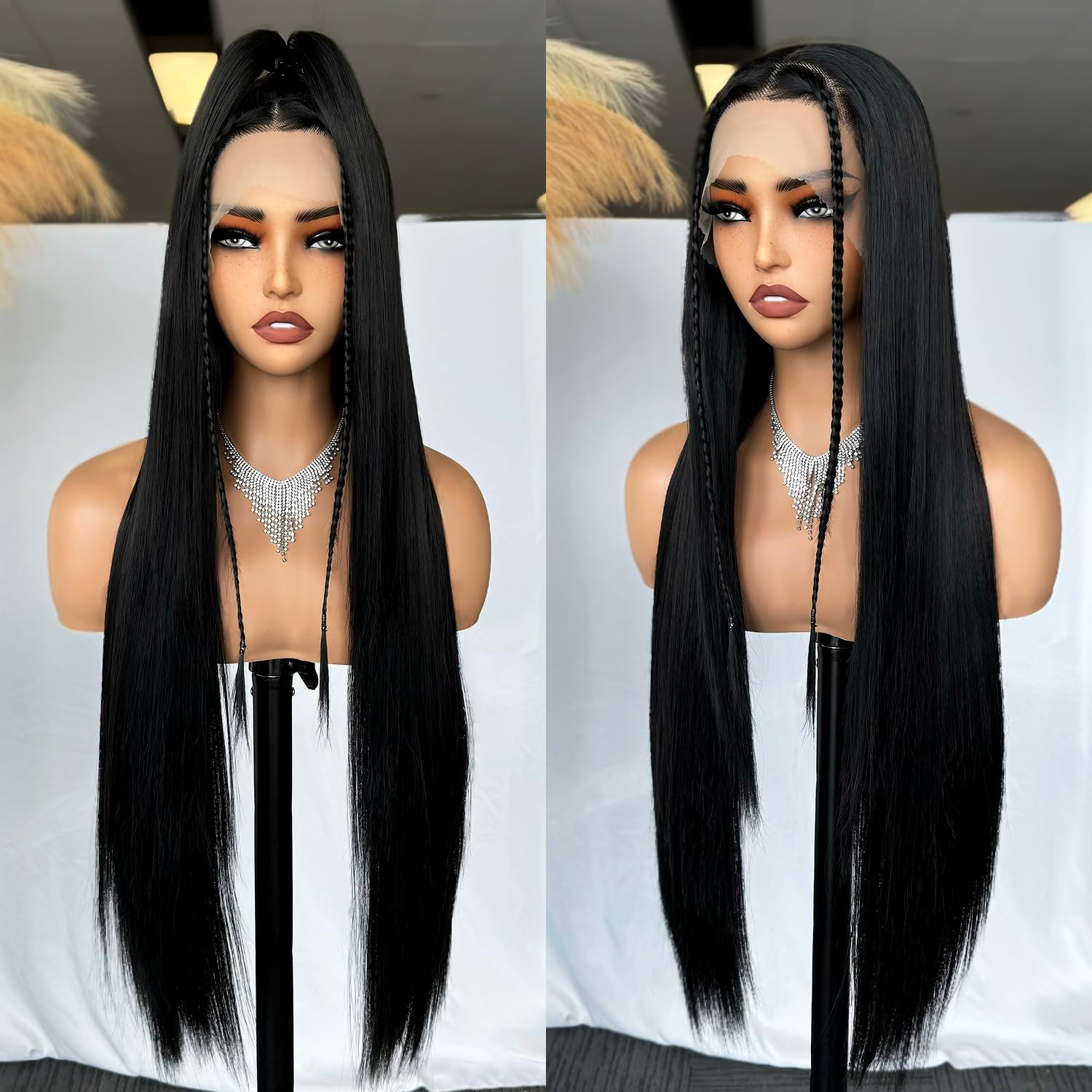 Amazon.com : SOKU Afro Curly Lace Front Wig Synthetic T Part HD ...
