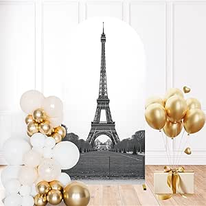 Amazon.com : 6.6FT Wedding Arch Backdrop Cover Eiffel Tower Paris ...