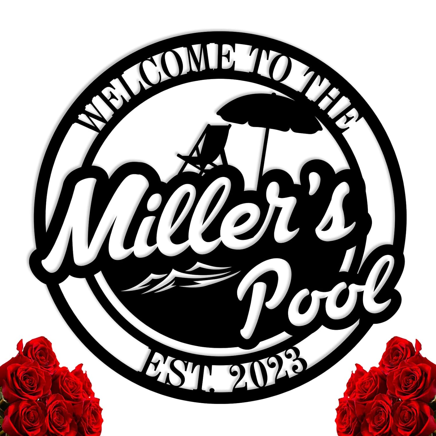 Amazon.com: Pool Signs and Decor Outdoor Personalized Pool Sign ...