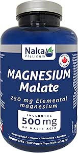 Naka Platinum MAGNESIUM MALATE 250 Of Elemental Magnesium Per 1 Capsule ...