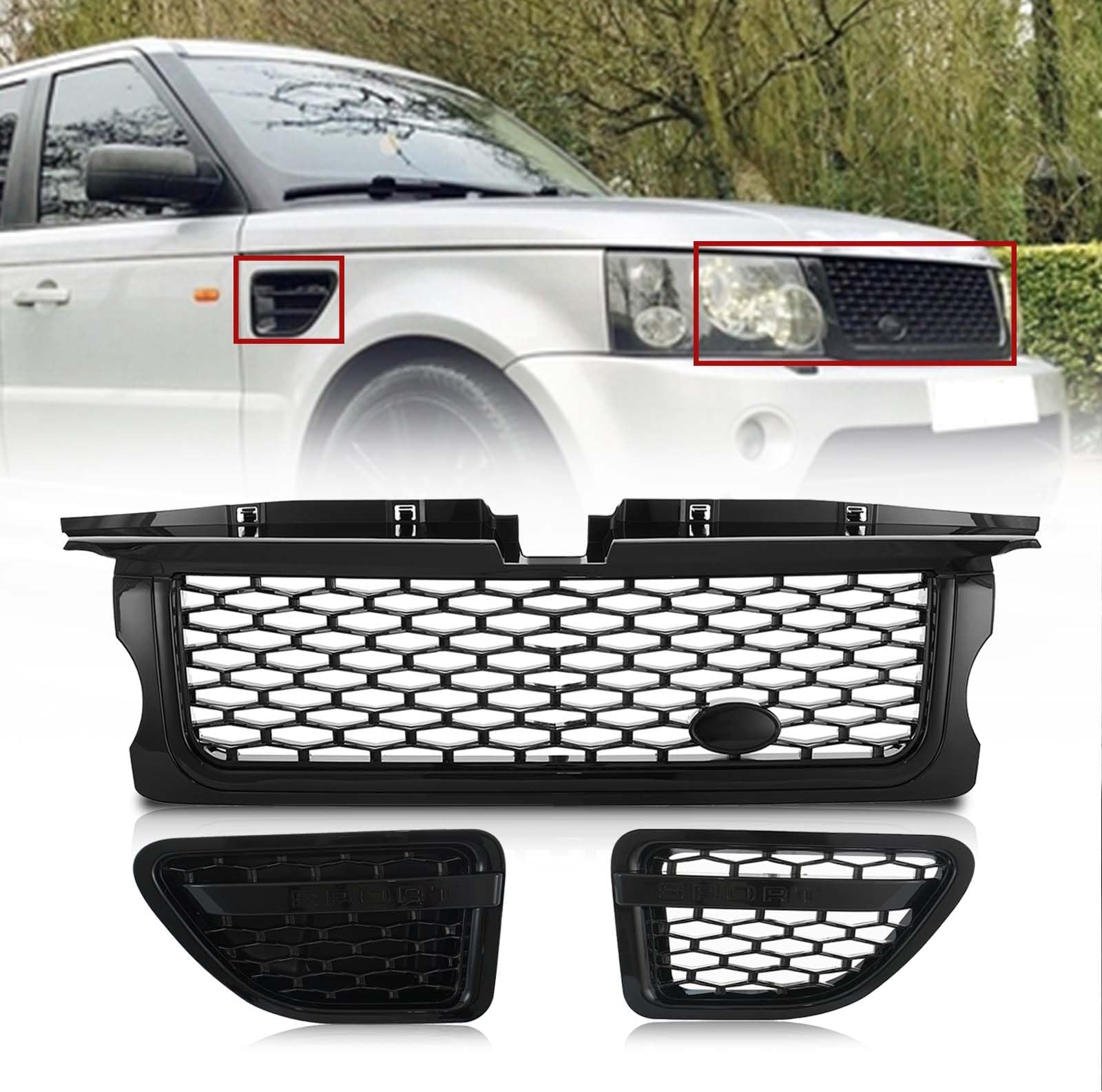 Amazon.com: ECOTRIC Front Grill & Pair Air Side Vent Compatible with ...