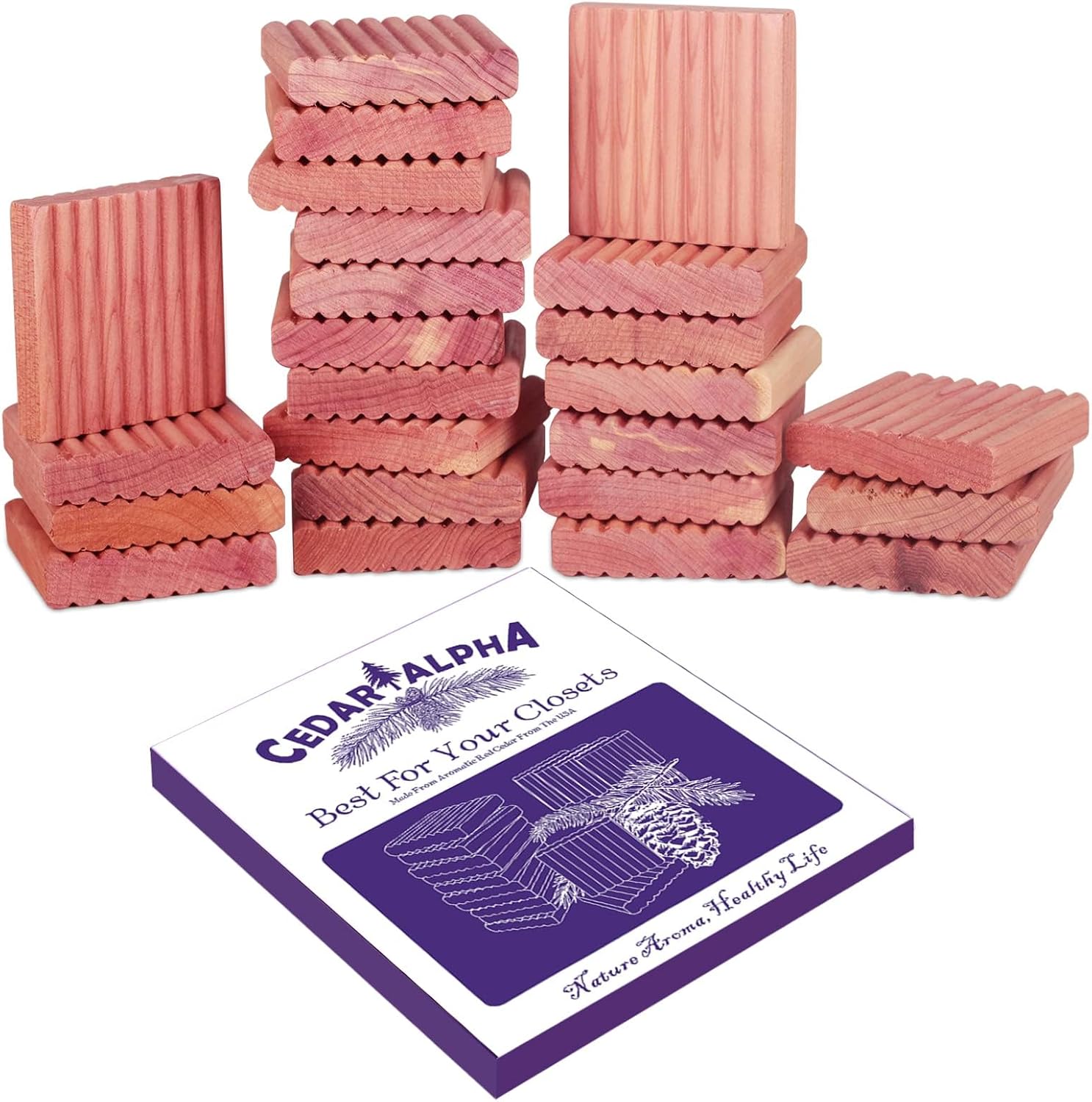 Amazon.com: 18 Pack, 2.75" Cedar Blocks for Clothes Storage, Aromatic ...