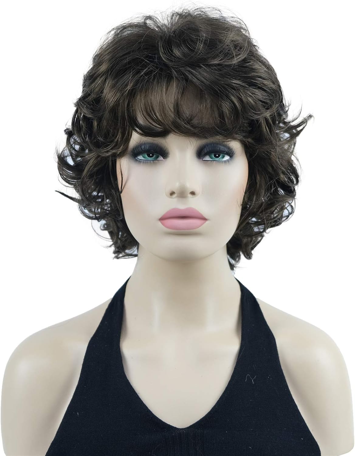 Lydell Short Soft Super Curly Wig Layered Natural Movement Synthetic ...