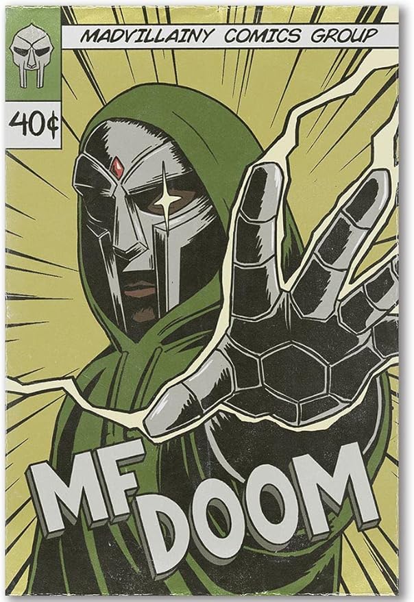 Amazon.com: MF Doom Poster Home Decor Rapper Posters Hd Canvas Music ...
