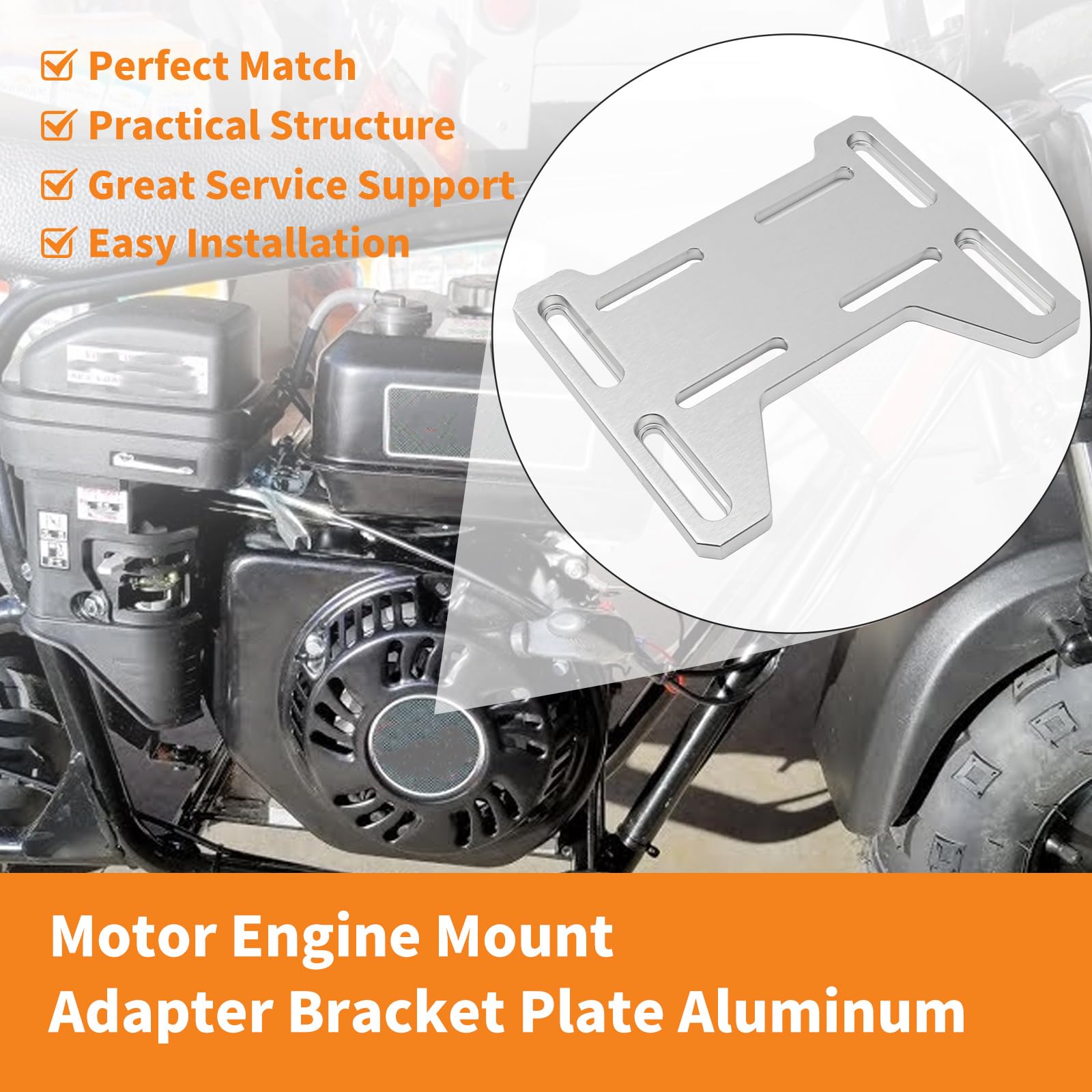 Coleman Mini Bike WMJNH Motor Engine Mount Plate Aluminum Adapter ...