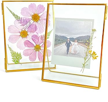 Amazon.com - Beedecor Double Glass Frame for Pressed Flowers, Leaf and ...