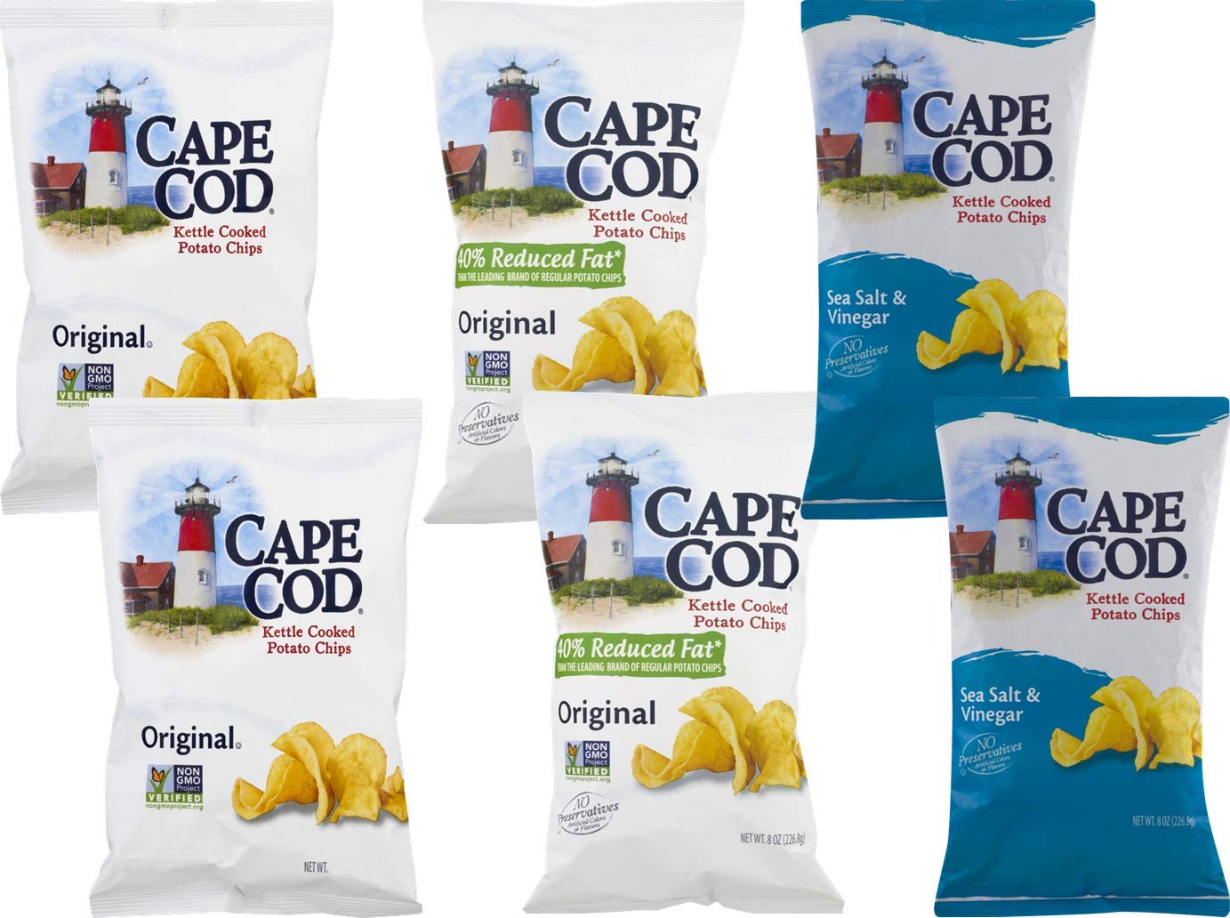 Amazon.com: Cape Cod Kettle Cooked Potato Chips- Satisfying, All ...