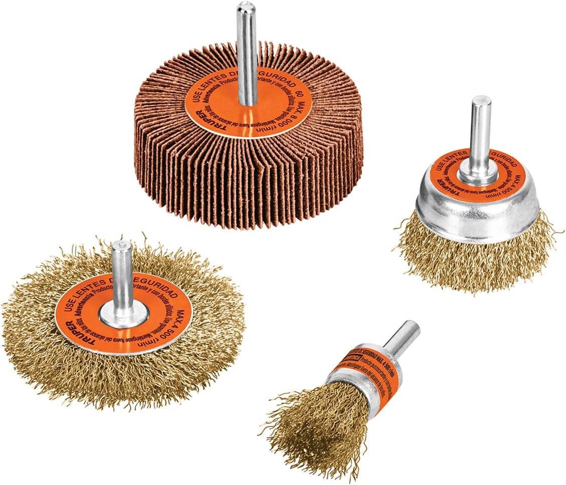 Truper JCA-4P, Juego de cardas, 4 piezas : Amazon.com.mx: Herramientas ...