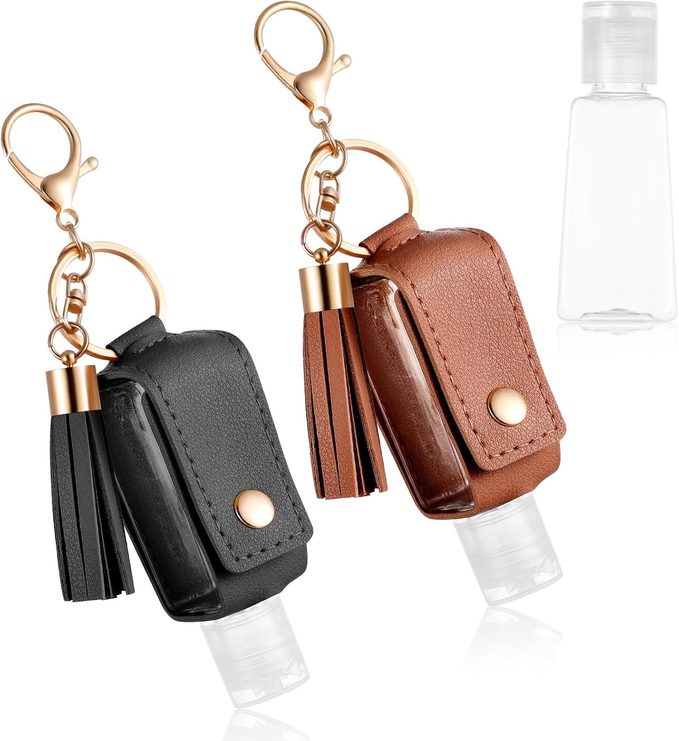 Amazon.com: Grevosea 2Pcs Hand Sanitizer Holder, 30ml Portable Leather ...