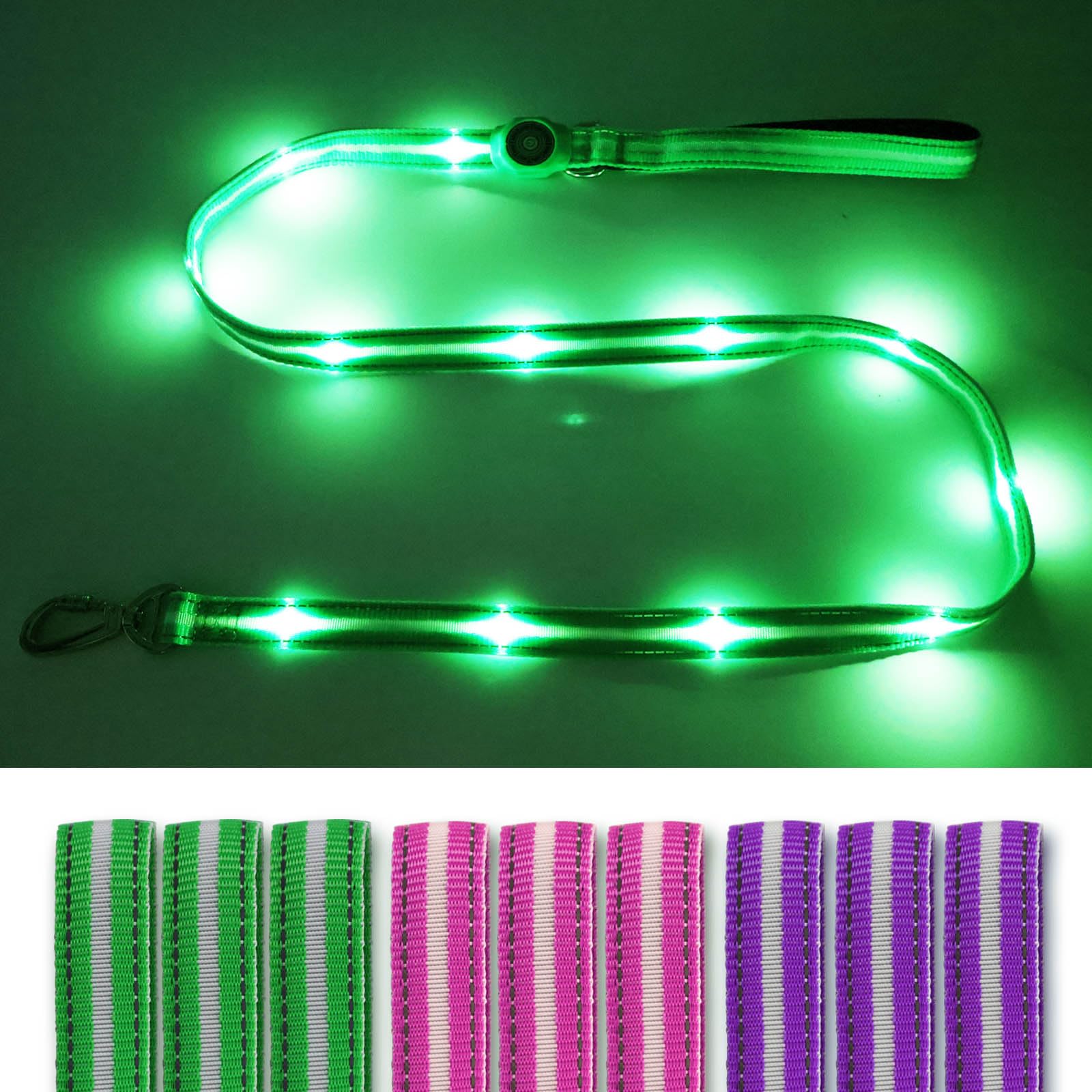 Amazon.com : TuuToo LED Light Up Dog Leash, 5 Ft Rechargeable Lighted ...