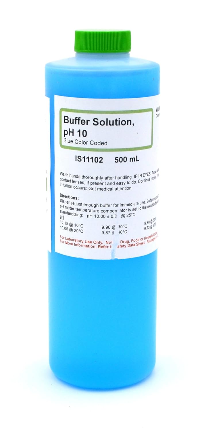 10.00 pH Standard Buffer Solution, Blue, 500mL - The Curated Chemical ...