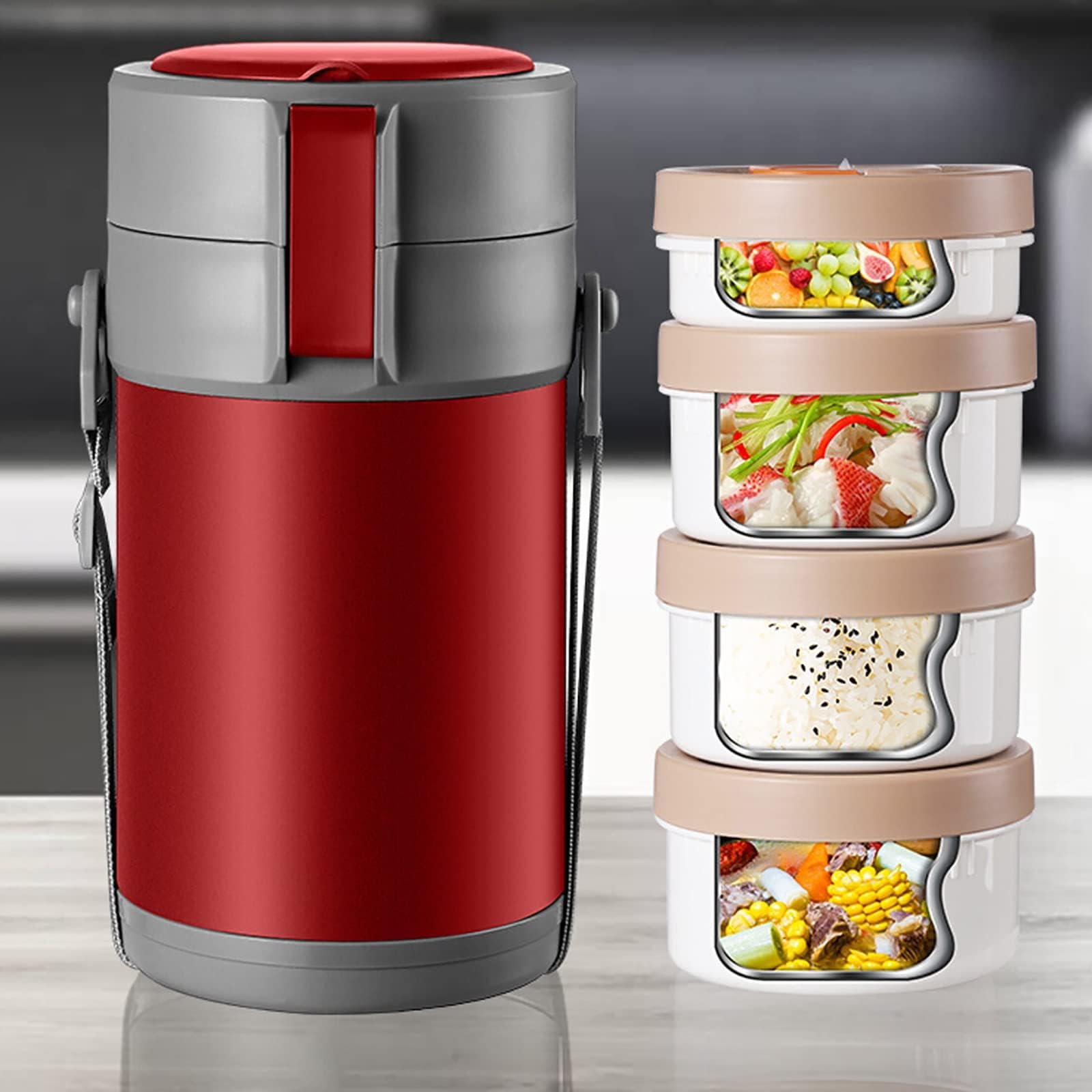 Amazon.com: Insulated Food Jar, Vacuum 316 Stainless Steel Soup Thermos ...