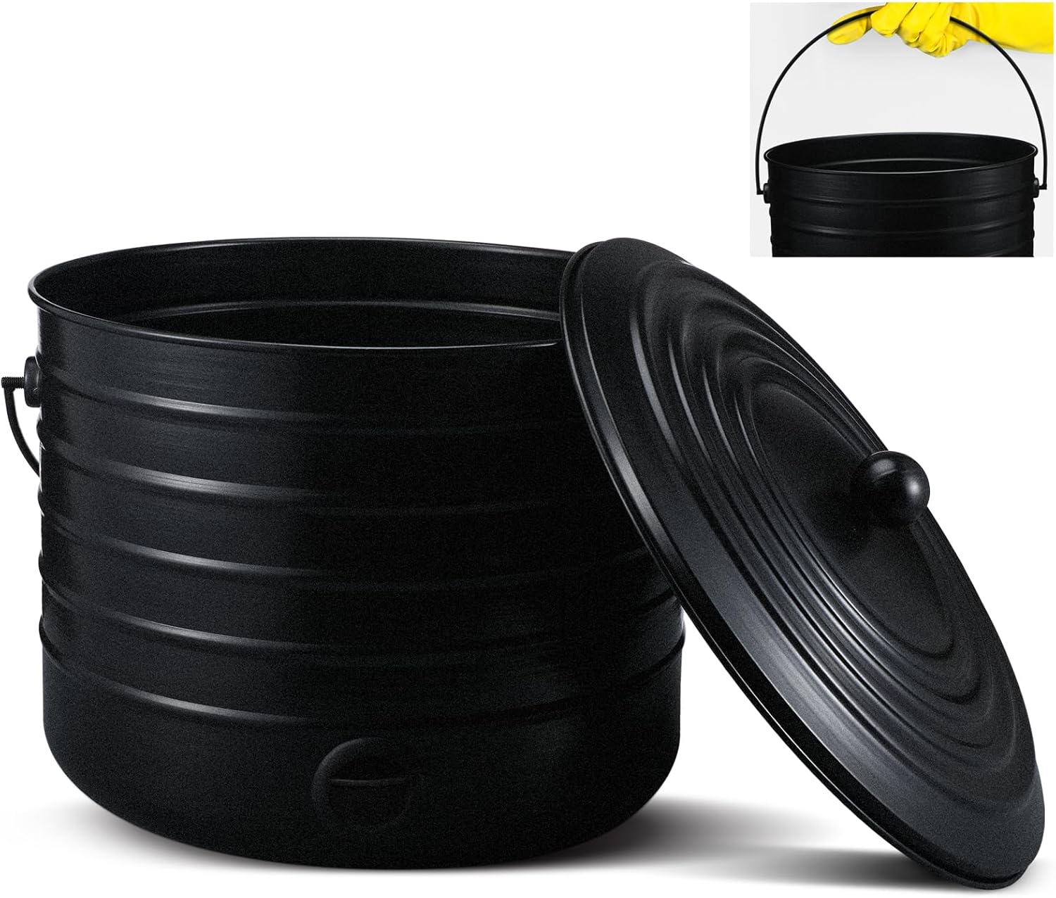 Amazon.com : FillTouch Garden Hose Pot with Lid and Handle, 16'' X 12 ...