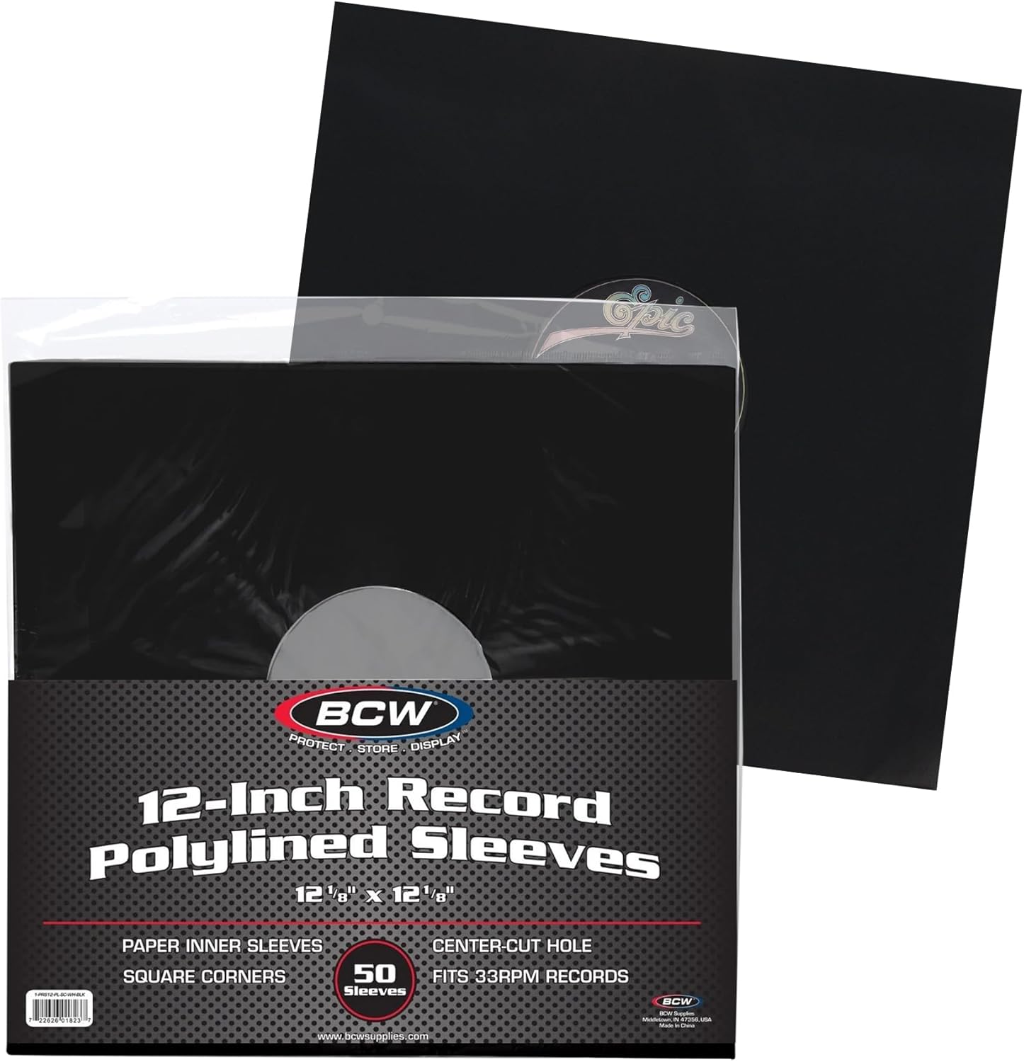 Amazon.com: BCW 12-Inch Vinyl LP Record Sleeves - 50 Pack | Black ...