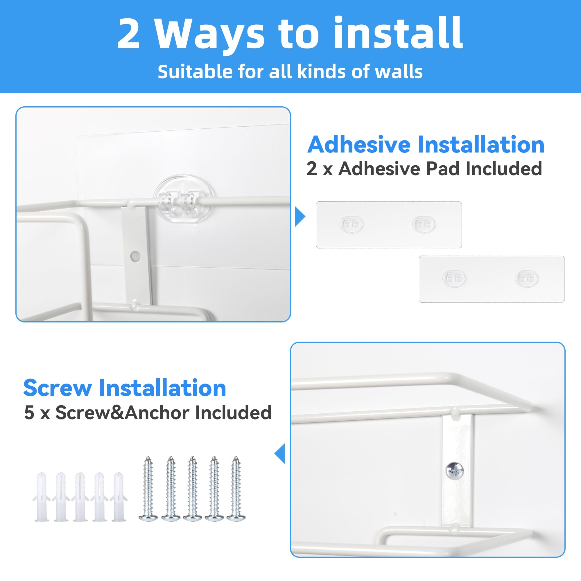 Snapklik.com : Alyoen Wall-Mount Dispenser, 2 Pack Metal Glove ...