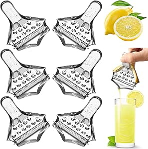 Pack of 6 Handheld Lemon Squeezers, Stainless Steel, Lemon Squeezer ...