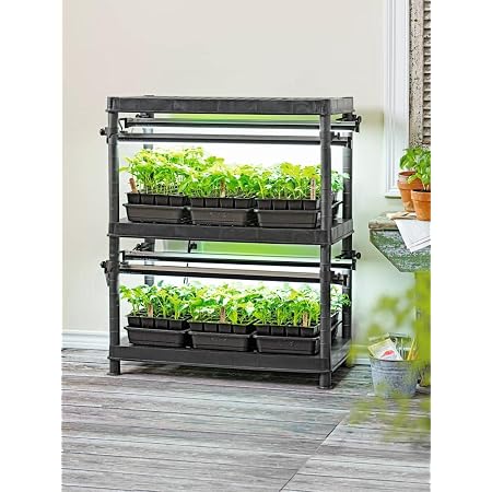 Amazon.com: Gardener's Supply Company 3-Tier Plant Stand Indoor Grow ...