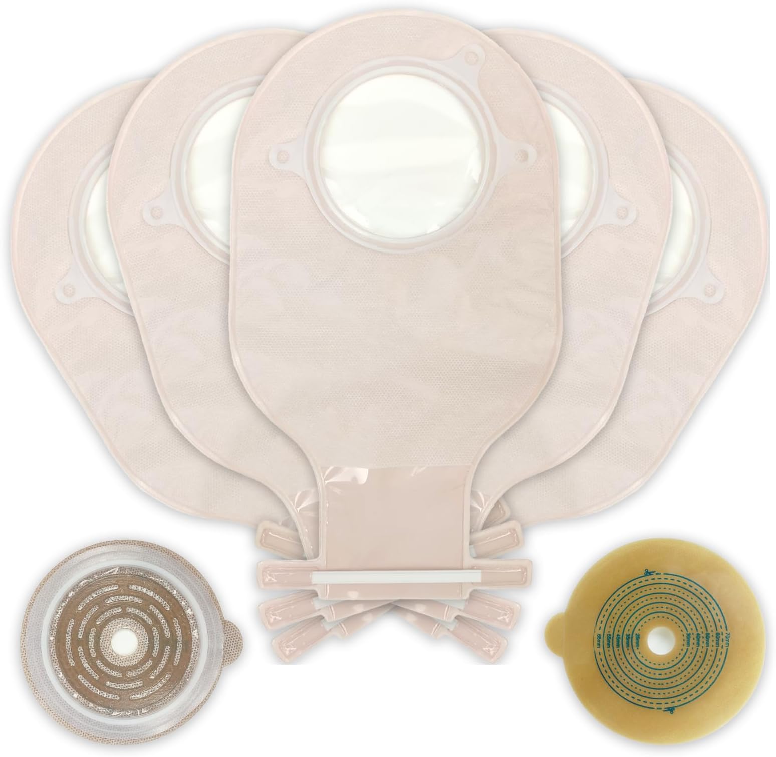 Amazon.com: VLOOKUP 35 PCS Colostomy Bags,Ostomy Supplies,Two-Piece ...