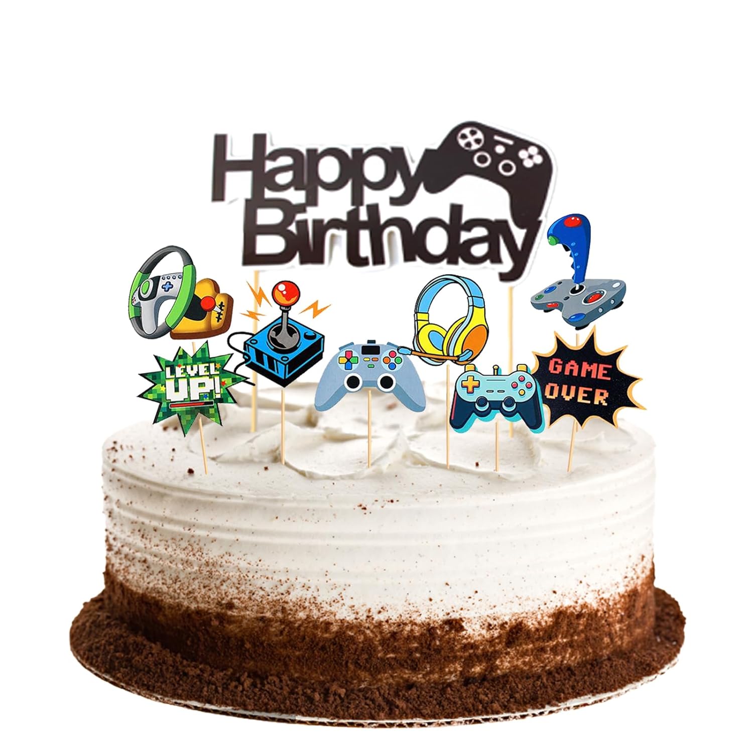 BIEUFBJI Video Game Cake Topper 9 Pcs Video Game Cake Decorations for ...