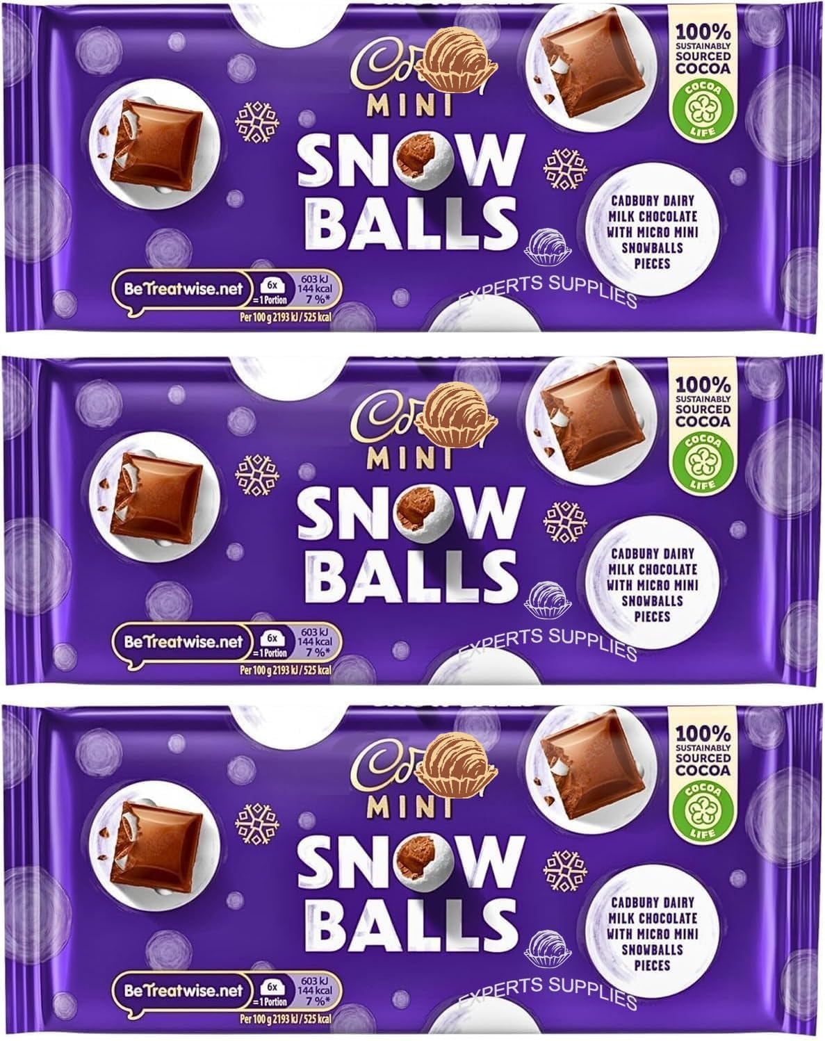 Chocolate Treat Snack Bundle Cad Dairy Milk Mini Snowballs Chocolate ...