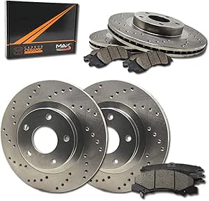 Max Advanced Brakes Front & Rear Brake Kit Compatible With 2012-2014 ...