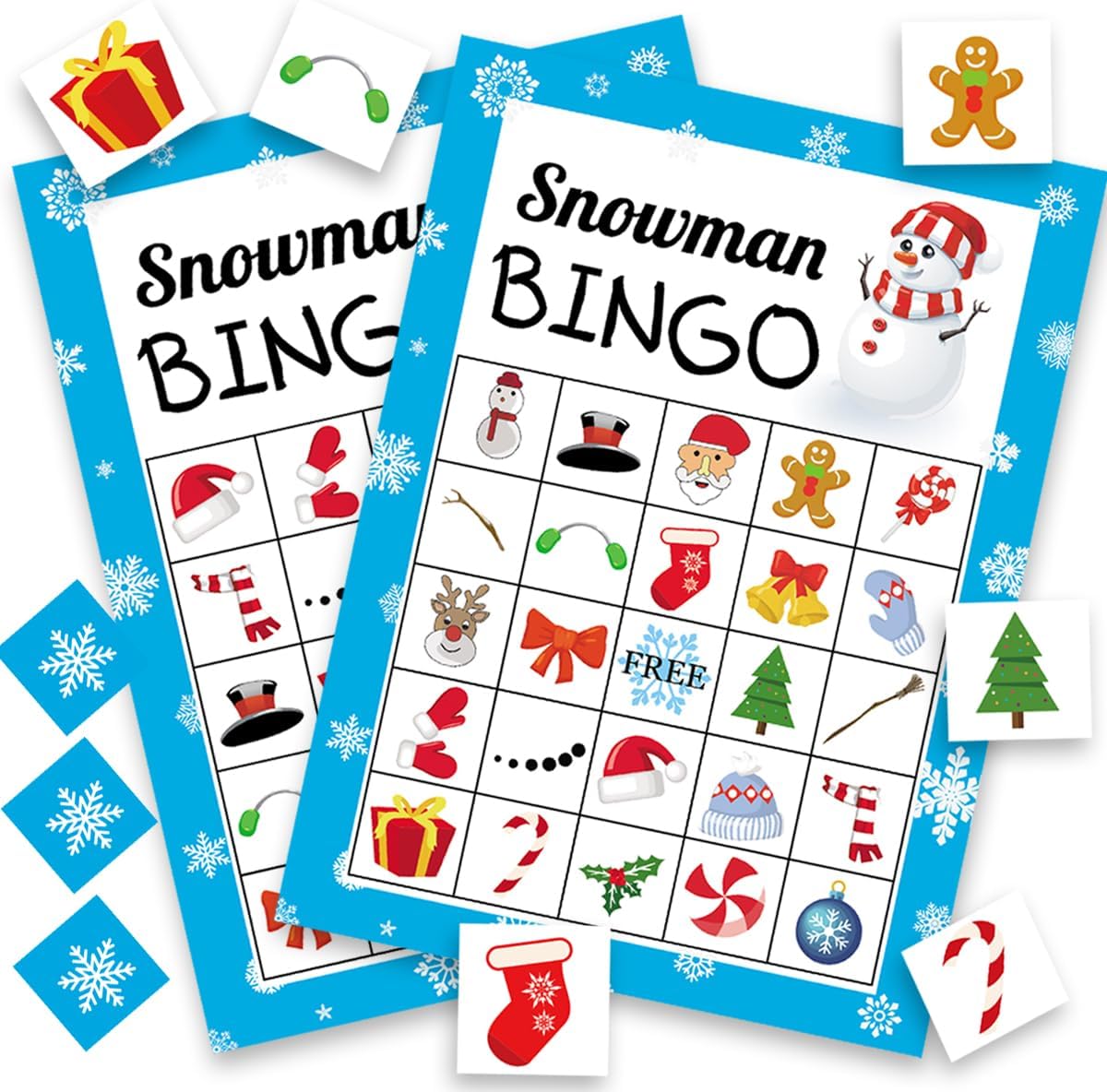 Amazon.com: Big Dot of Happiness Winter Wonderland - Bingo Cards and ...