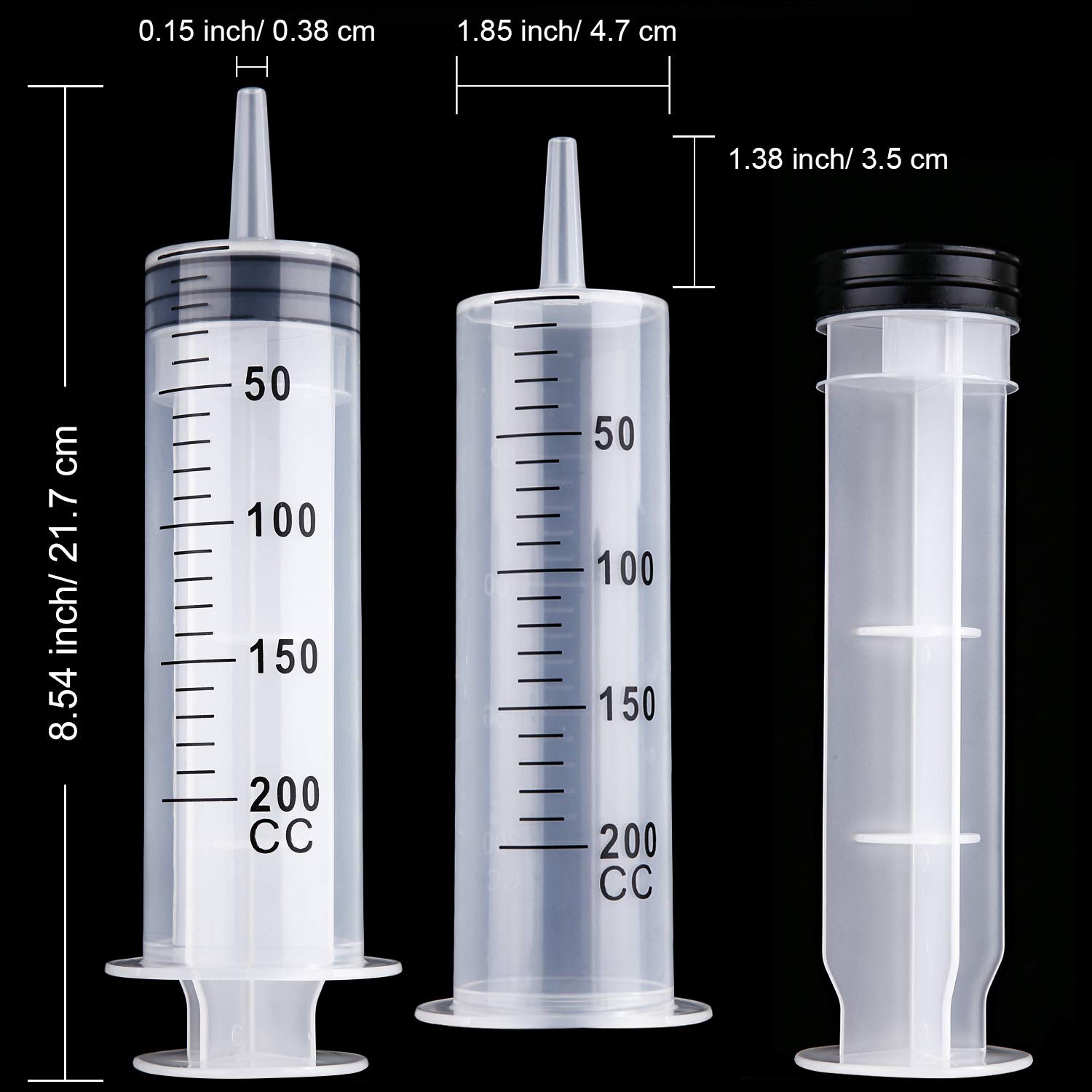 Snapklik.com : Frienda Large Plastic Syringe 4 Pack Measuring Syringe ...